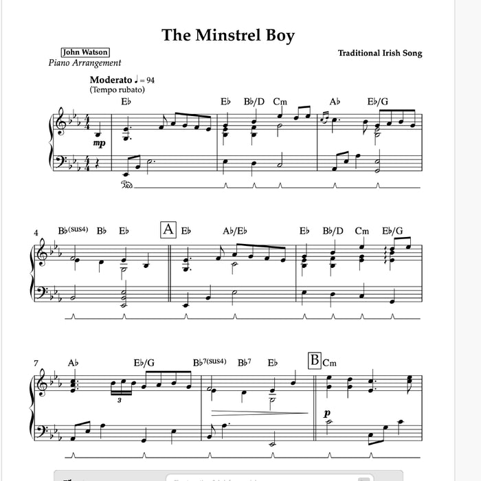 The Minstrel Boy – John Watson